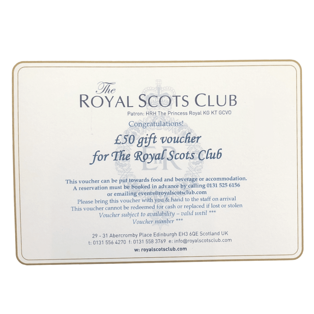 Royal Scots Club Gift Voucher – Royal Scots Club